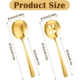 COEQWD-9.13Inch Gold Serving Spoons Set,Slotted Spoons x 3 & Serving ...