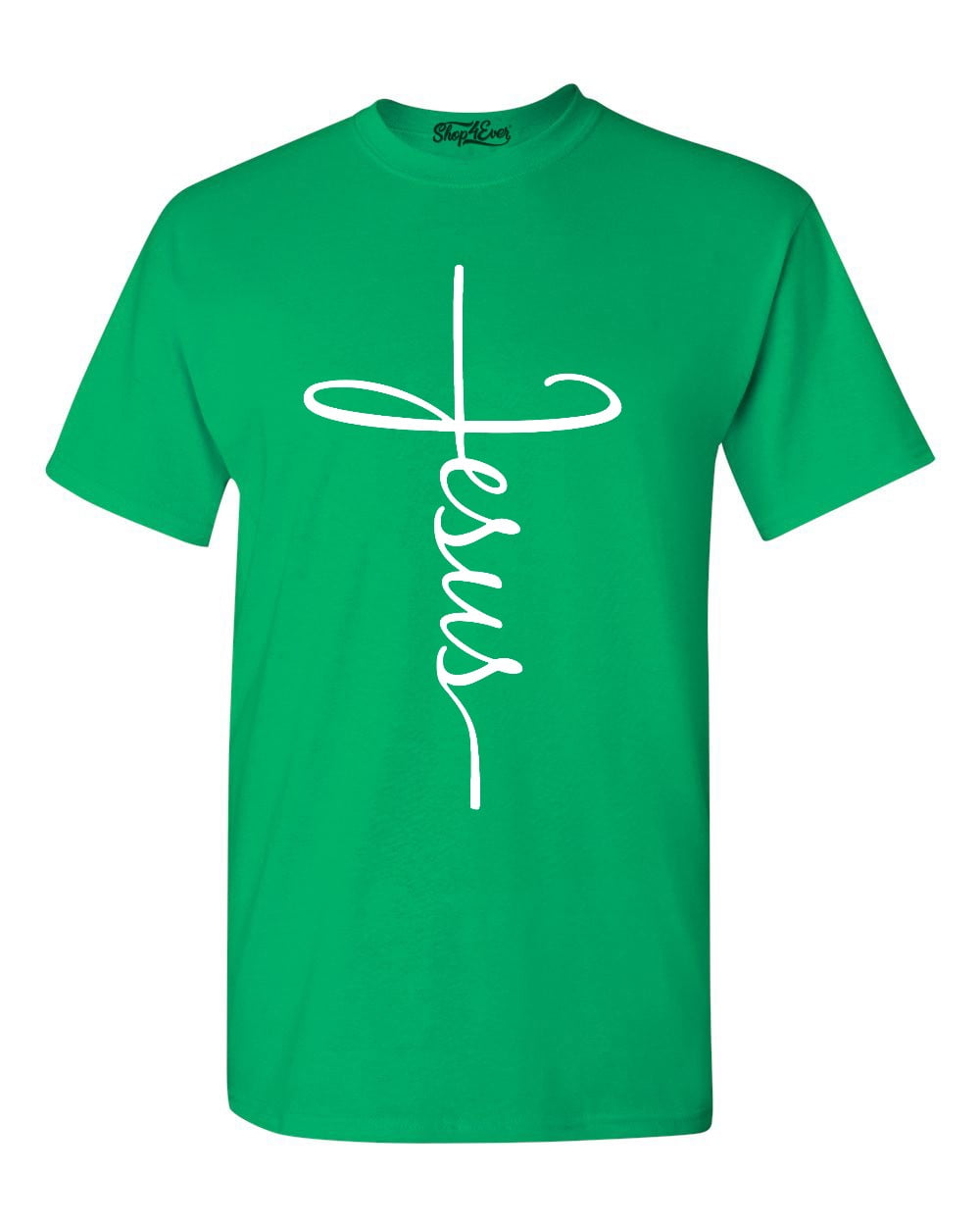 Shop4Ever Men's Jesus Cross Religious Graphic T-shirt XXXXX-Large Irish ...