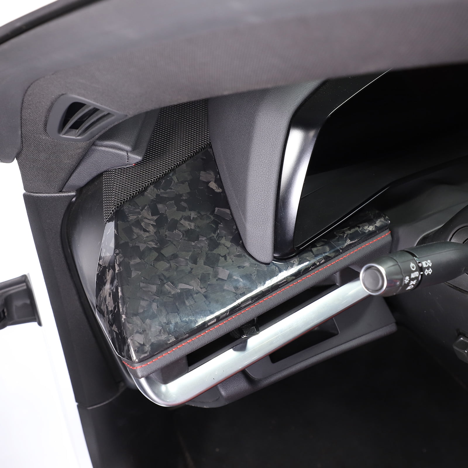 TINKI Real Carbon Fiber Center Console Side Panel Trim Cover Compatible ...