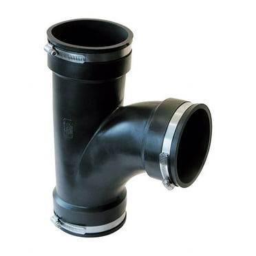 4 inch PVC Flexible Tee Coupling with Stainless Steel Clamps - Walmart.com