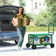 Upgraded Heavy-Duty Wheeled Garden Work Seat Cart - 2-Sitting Positions ...