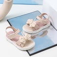 WUJGXI Comfortable Girls Sandals With Bow Detail Soft Foam Straps ...