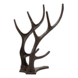 13"H Rustic Western Metal Trophy Stag Deer Antlers 3 Wine Bottles ...