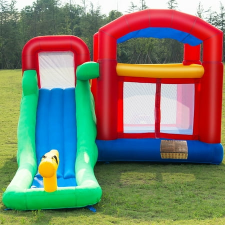 Goplus Inflatable Moonwalk Slide Bounce House Kids Jumper Bouncer ...