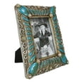 Rustic Western Turquoise Teardrop Gems Scrollwork Patterns 6X4 Picture ...