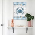 Blue Crab Coastal Canvas Wall Art for Living Room, Summer Starfish ...