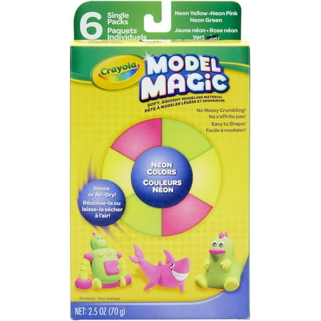 Model Magic, Neon Colors, Clay Alternative, 6 Single Pack, Model Magic ...