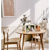 Tabletop Picture Frame Wood Trifold Hinged Photo Frame with 3 Openings ...