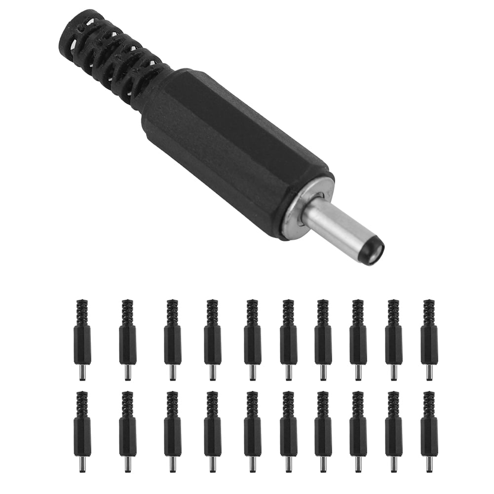 Peahefy 20PCS 3.5mm x 1.35mm DC Male Power Adapter Plug Jack Connector ...