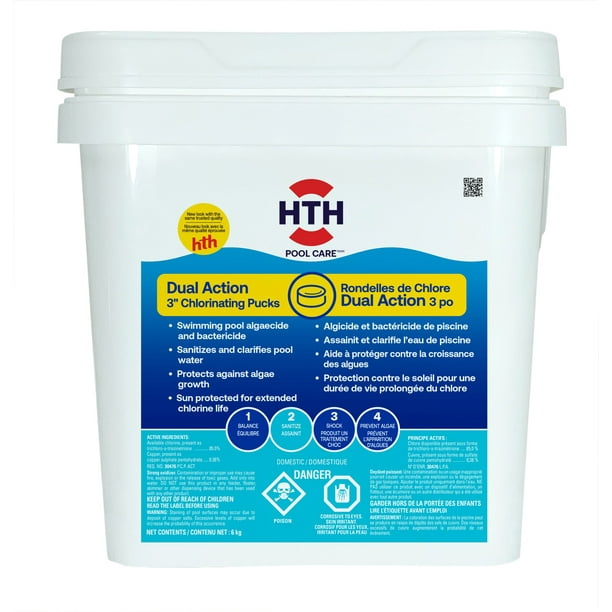 hth® dual action 3" chlorinating pucks, 6kg - Walmart.ca