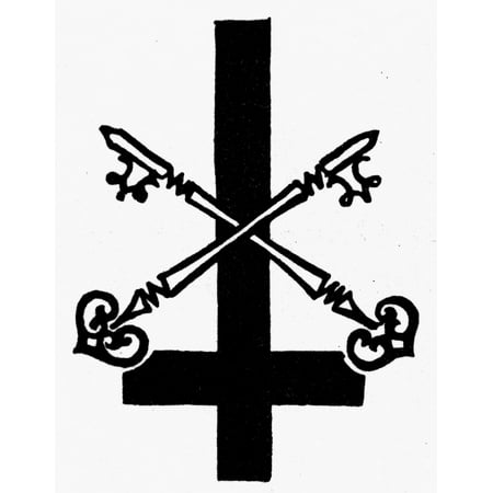 Saint Peter Ninverted Cross And Keys Symbol Of Saint Peter Poster Print ...