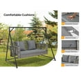 SalonMore 48 In Wicker Swing for 2 Person, Outdoor Wicker Seat, Rattan ...