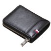 DEFNES Genuine Leather Bifold Wallet for Men with Zippered Security ...