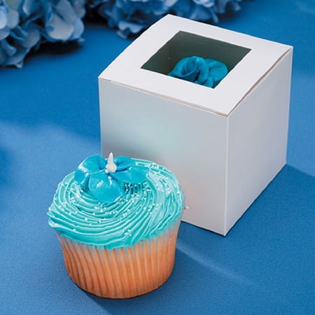 Darice White Cupcake Boxes with Acetate Window: 12 pack - Walmart.com ...