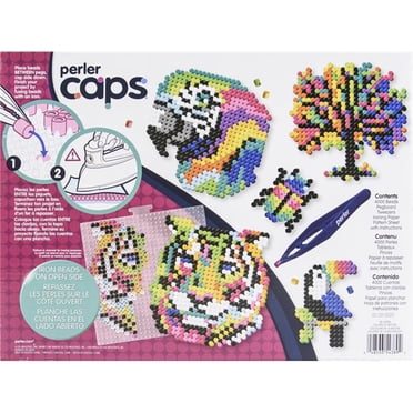 perler Caps Fuse Beads and Pattern Kit - flower, Ages 12 and Up, 3503 ...
