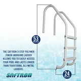 Saftron Strong 3-step Wide Heavy-Duty Inground Pool Ladder Handrail ...