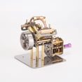 Mini V4 Multi-Cylinder Steam Engine Model with Reverse Gearbox ...