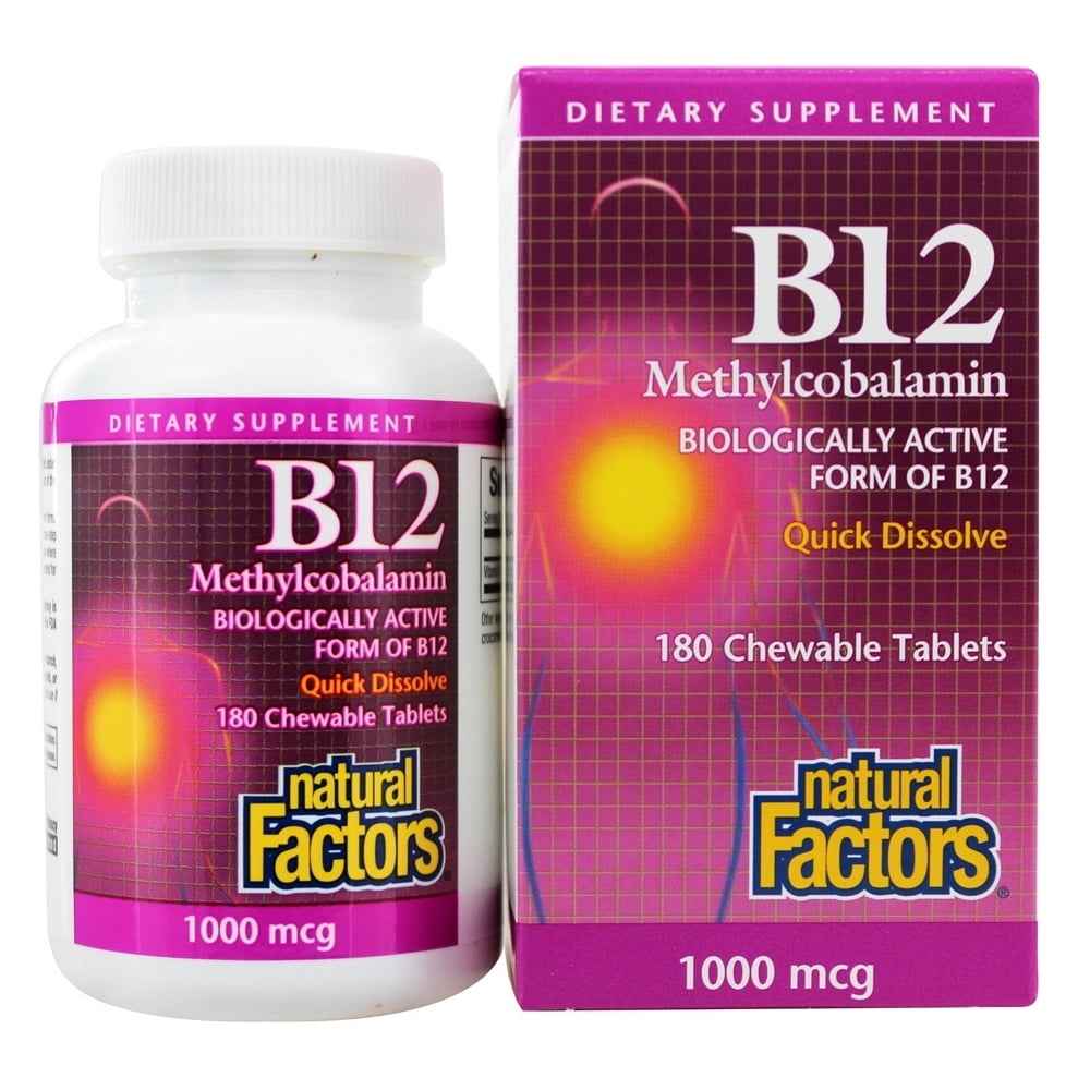 Natural Factors - B12 Methylcobalamin Biologically Active Form of B12 ...