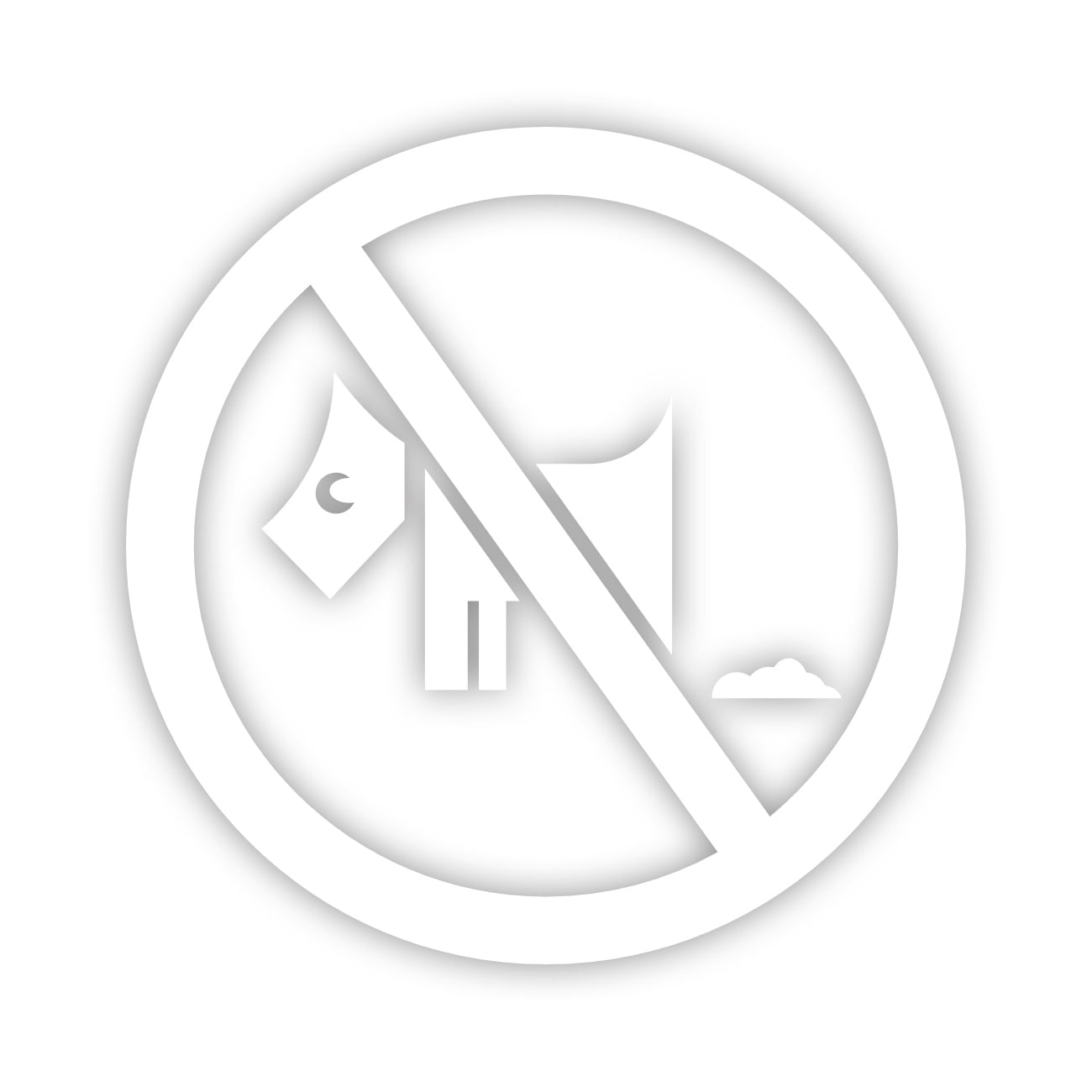 No Dogs Sticker Decal Die Cut - Self Adhesive Vinyl - Weatherproof ...