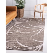 Unique Loom Orlando Indoor/Outdoor Botanical Rug Brown/Beige 7' 1" x 10 ...