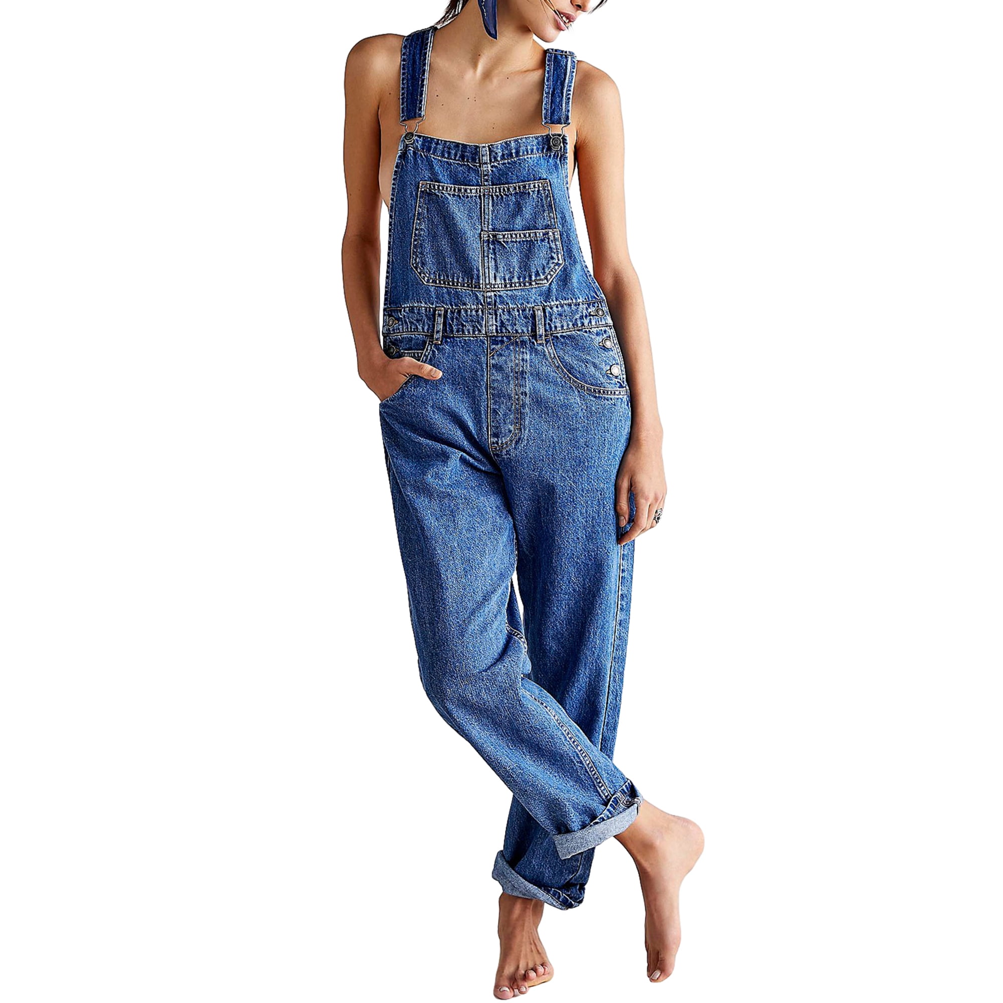 Click here for Nituyy Women Denim Long Jumpsuit Casual Spaghetti... prices