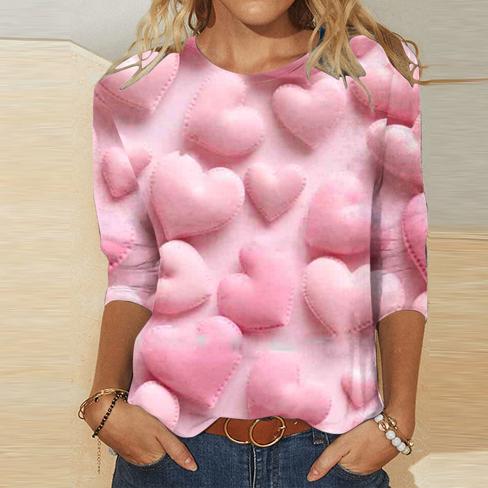 Click here for Kayannuo Valentines Day Womens Graphic Tees Cleara... prices