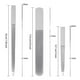3-Piece Nail File Set Stainless Steel Double-Sided Nail File Buffer ...
