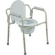 Commode with fixed arms, steel, adj height, 1 ea - Walmart.com