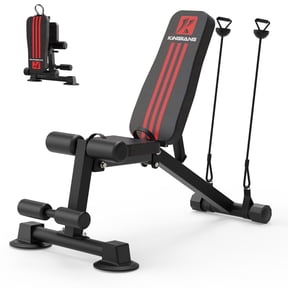 pooboo Foldable Adjustable Weight Bench, 800 LBS Capacity, Sturdy Steel ...