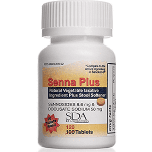 Senna Plus Natural Vegetable Laxative Plus Stool Softener | Special ...