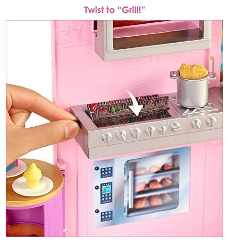 Buy Barbie Cook ?n Grill Restaurant Playset with Barbie Doll, 30 ...