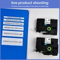 GREENCYCLE 10PK TZ-241 3/4" (18mm) Black on White Label Tape Compatible ...