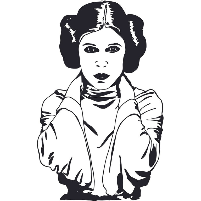 Princess Leia Head Outline