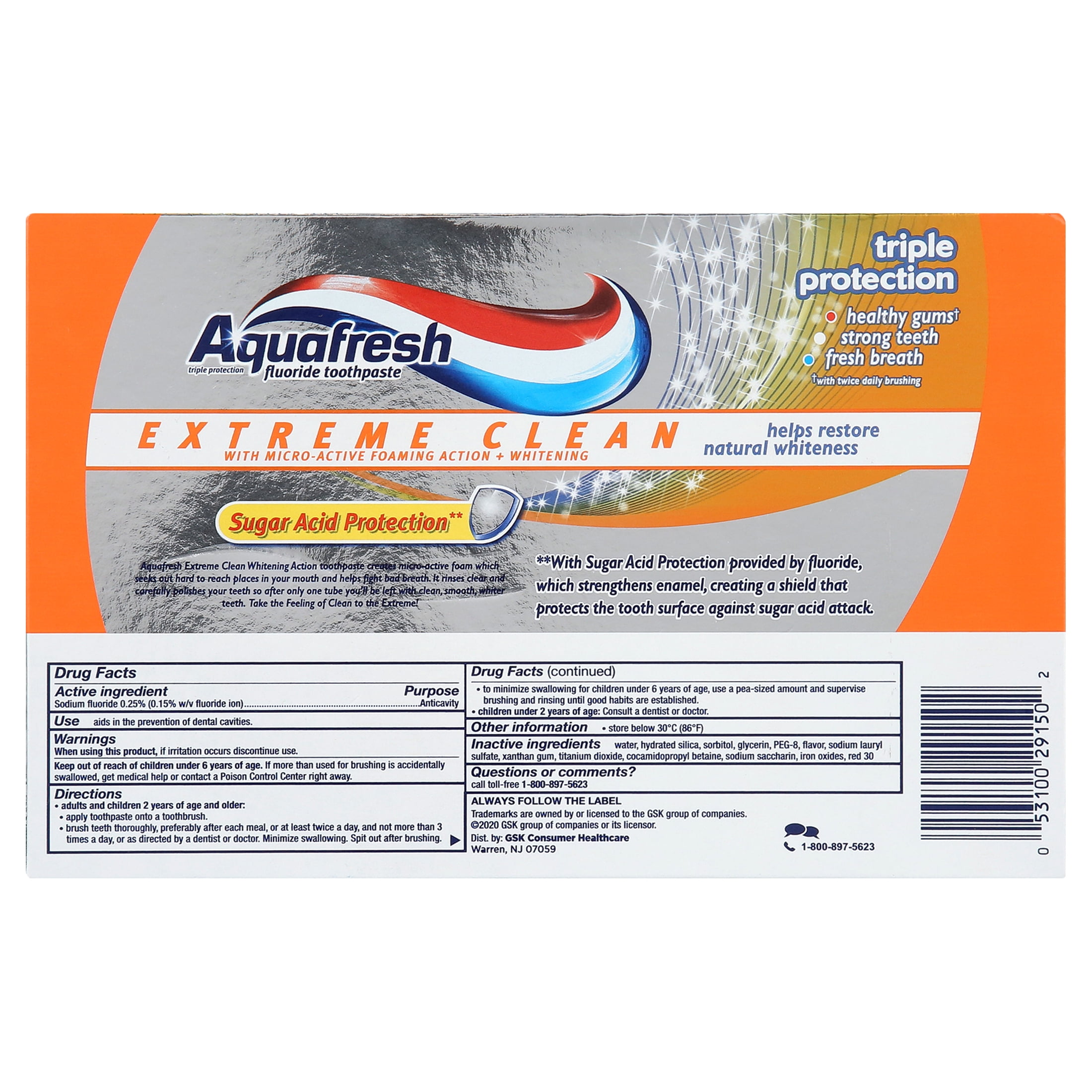 Aquafresh Toothpaste Ingredients