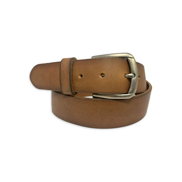 George Men's 38mm Snapon Tan Leather Casual Belt - Walmart.com