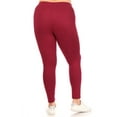 Moa Collection Womens Plus Size Solid High Waist Full Length Leggings Female Pack Of 2