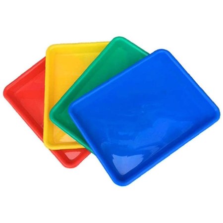 4pcs Plastic Tray Color Art Trays Activity Tray Kids Activity Trays ...