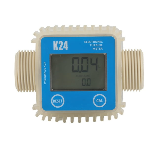 Chemical Flow Meter,K24 LCD Turbine Digital Liquid Meter Turbine Flow ...