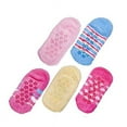 Women's Colorful Striped Solid Soft Casual Fuzzy Ankle Slipper Socks ...