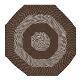 Better Trends Octagonal Braided Rug, 48" Diameter, Reversible Indoor ...