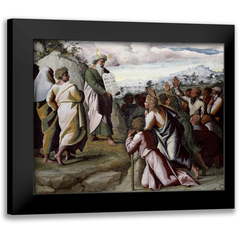 Raphael 18x15 Black Modern Framed Museum Art Print Titled - Moses ...
