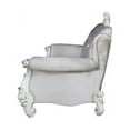 ACME Versailles Sofa with 5 Pillows in Ivory Velvet and Bone White ...