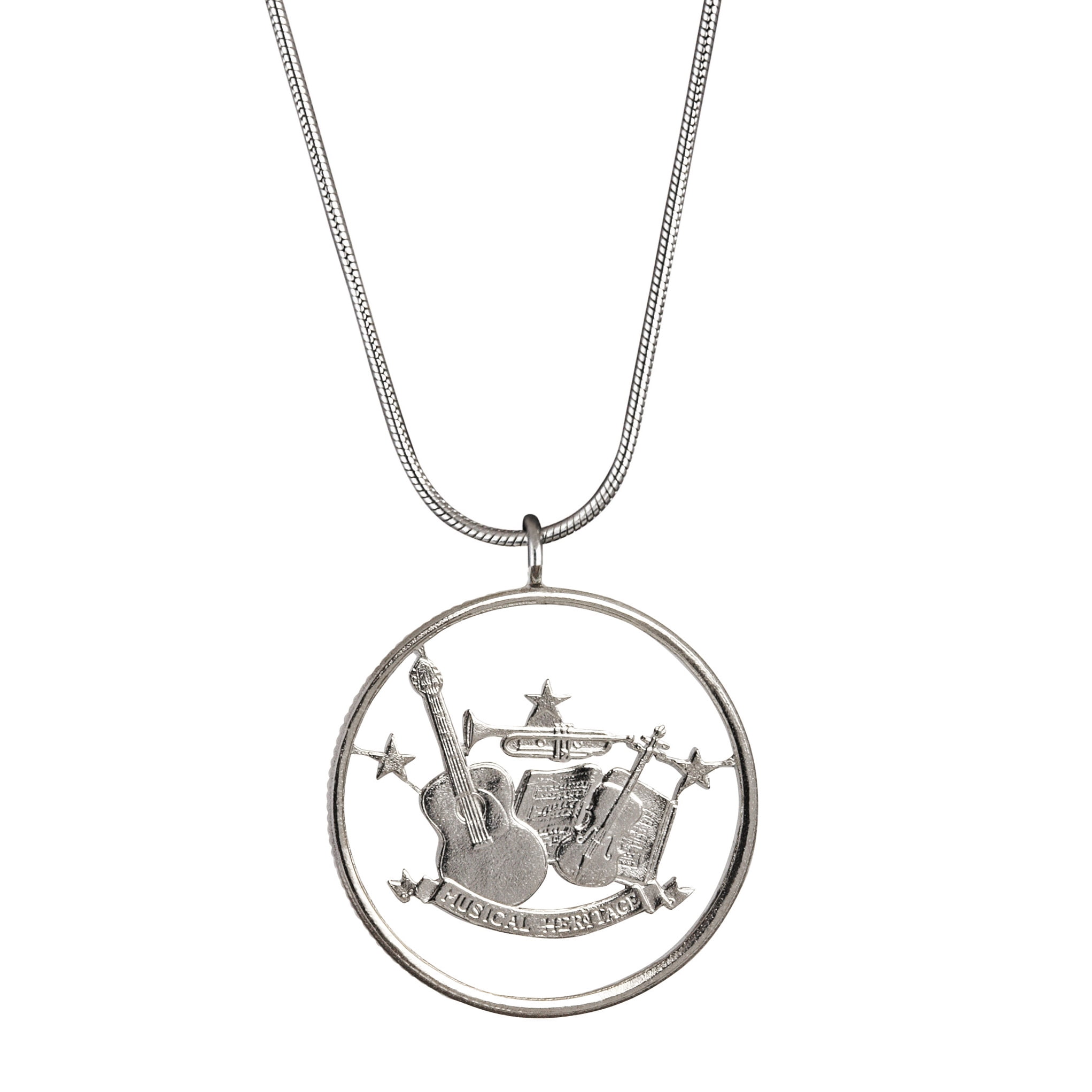 Musical Heritage Cut Out Quarter Coin Pendant - Walmart.com