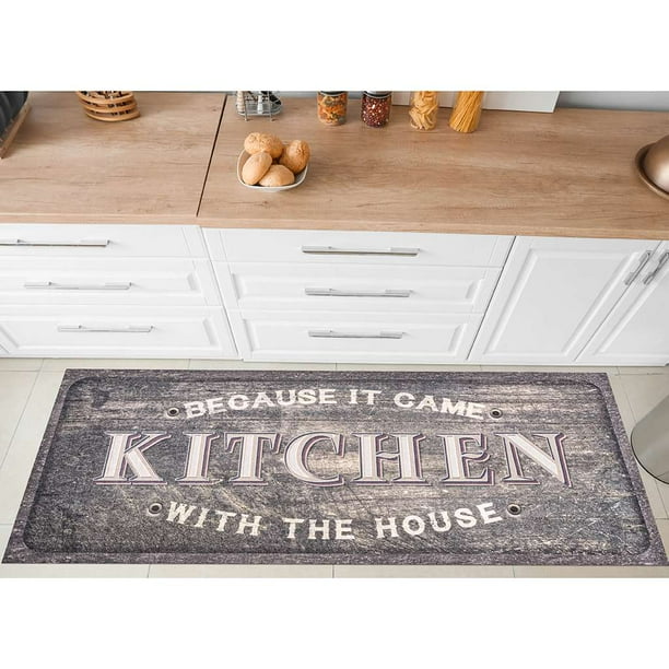 Benissimo-Modern Mats, 24”x56” Ultra-Thin (1/10 Inch) Kitchen Mat ...
