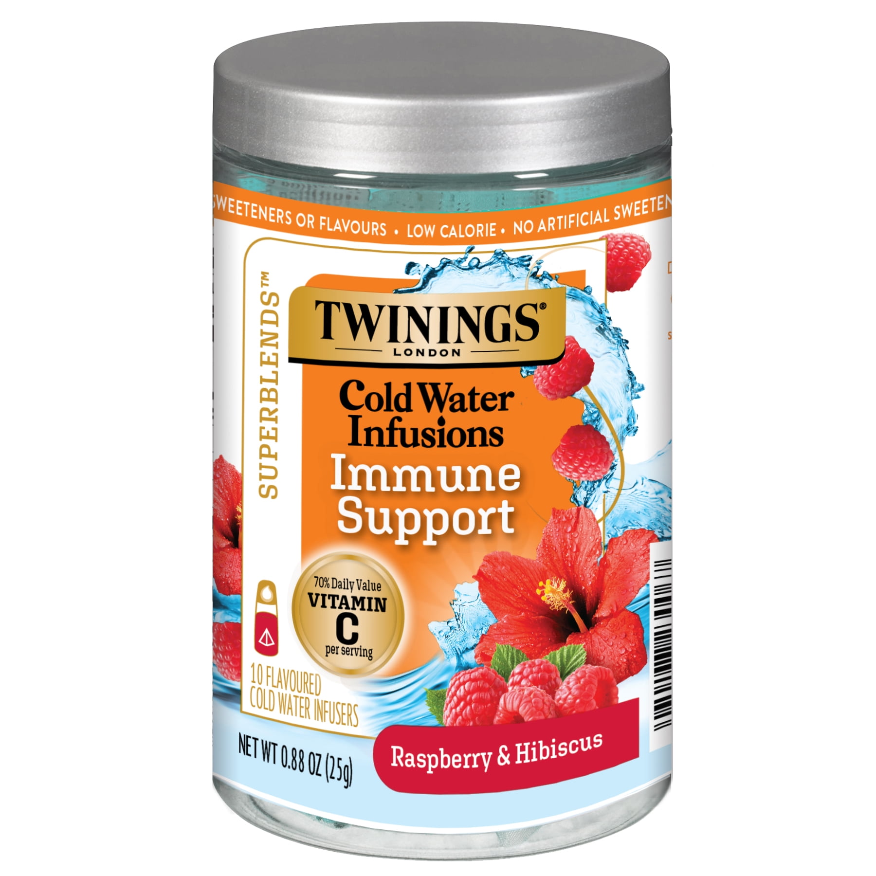 Twinings Cold Water Infusions, Immune Support+ Vitamin C Raspberry ...