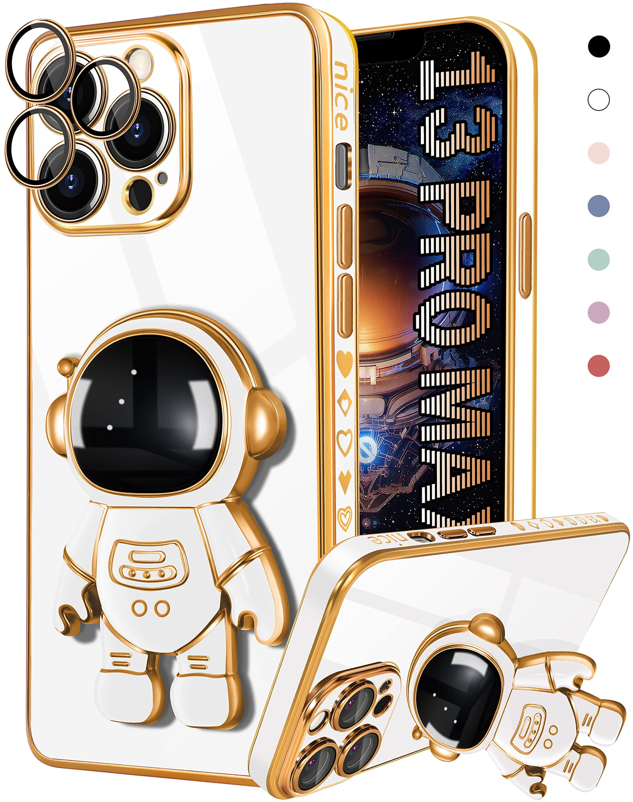 for iPhone 13 Pro Max Case Astronaut Cute Girls Women Girly Unique ...