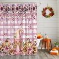 Bathroom Shower Curtain Autumn Sunflowers Pumpkins Waterproof Shower ...