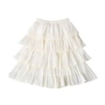 ATORRE Girls Tutu Skirt Summer Solid Color Chiffon Ruffle Tiered Tulle ...
