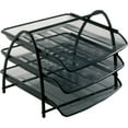 Front Loading Mesh Desktop Letter Tray with 3 Levels, Black - Walmart.com