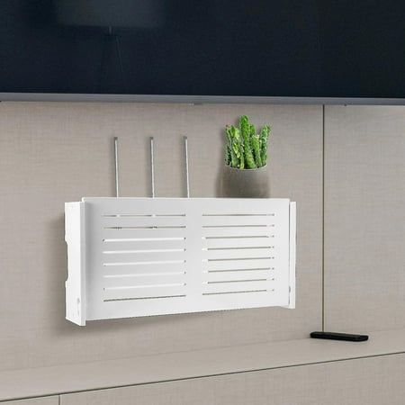 Wifi Router Storage Box Wall Mounted Wireless Panel Shelf Home Decor ...